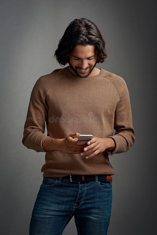 The Power of Beards is Undeniable. Studio Shot of a Handsome Young Man ...