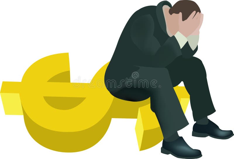 Pessoa desesperada ilustração do vetor. Ilustração de desespero - 61744192