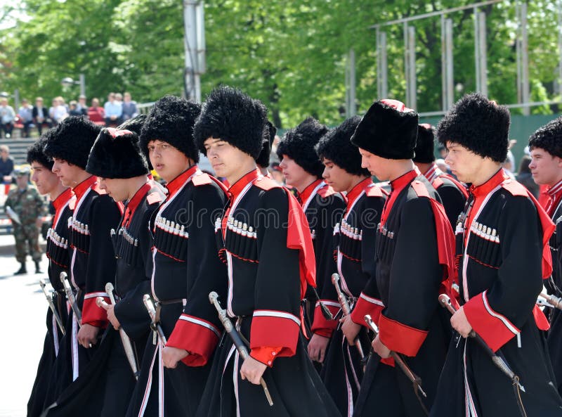 Desfile cosaco imagen editorial. Imagen de exterior, krasnodar - 30528005