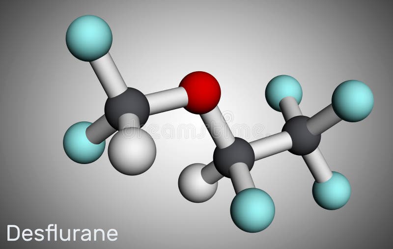 Desflurane Molecule. it is Organofluorine Compound, Inhalation ...