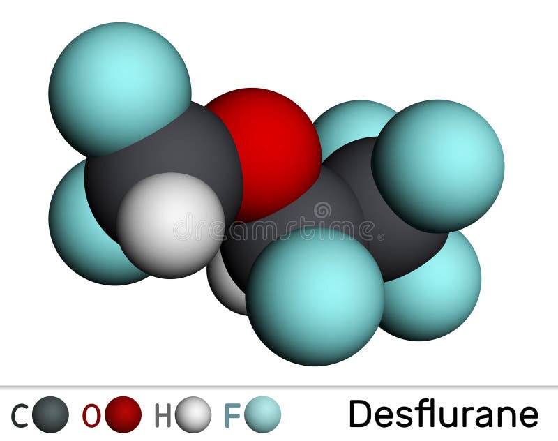 Sevoflurane Molecule, Molecular Structure, General Anesthetics, Ball ...