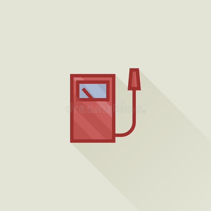 Fueling flat vector icon stock vector. Illustration of fuel - 124692022