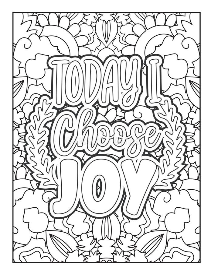 Motivational Inspirational Quotes Coloring Page. Positive Affirmative ...