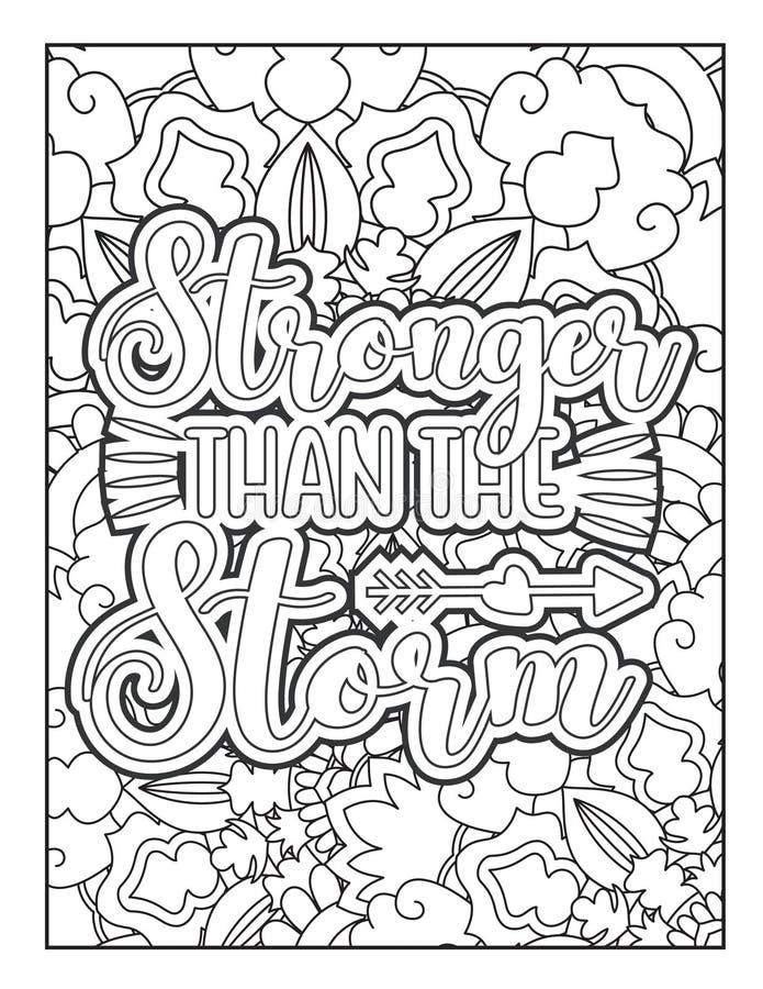 Motivational Inspirational Quotes Coloring Page. Positive Affirmative ...