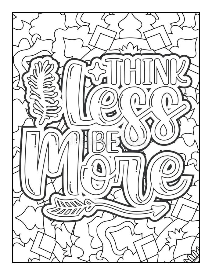Motivational Inspirational Quotes Coloring Page. Positive Affirmative ...