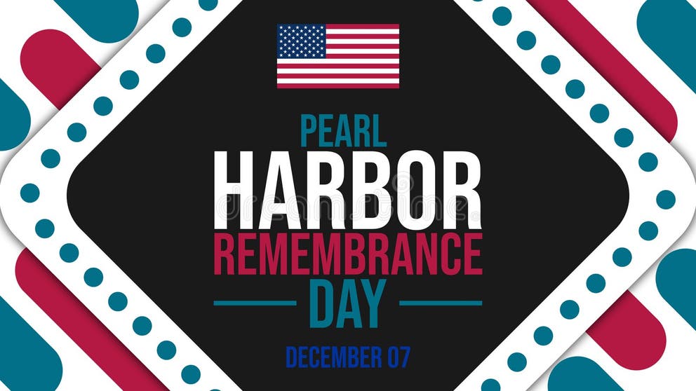 Pearl Harbor Remembrance Day Banner Design for December 7 Tribute with ...