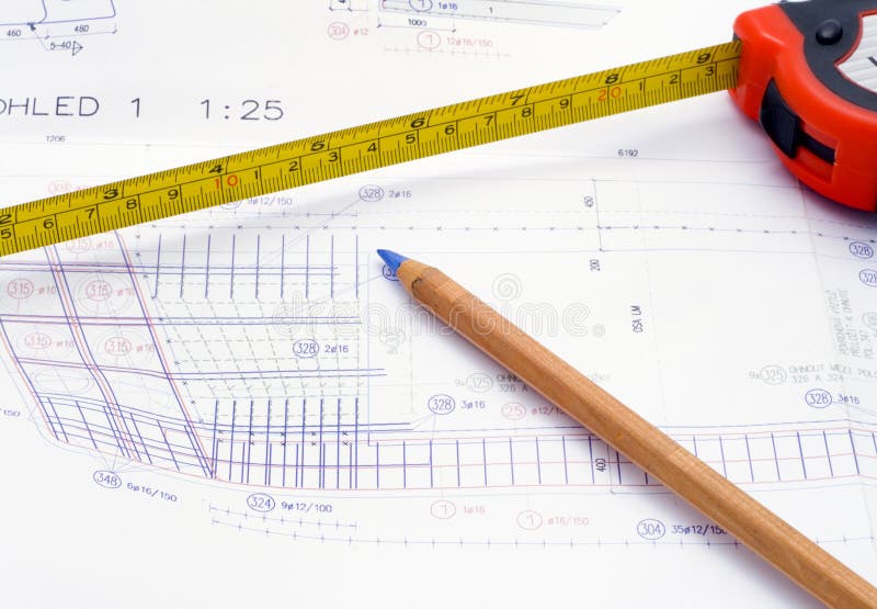 Design and Measuring Instruments Stock Photo - Image of architectural ...