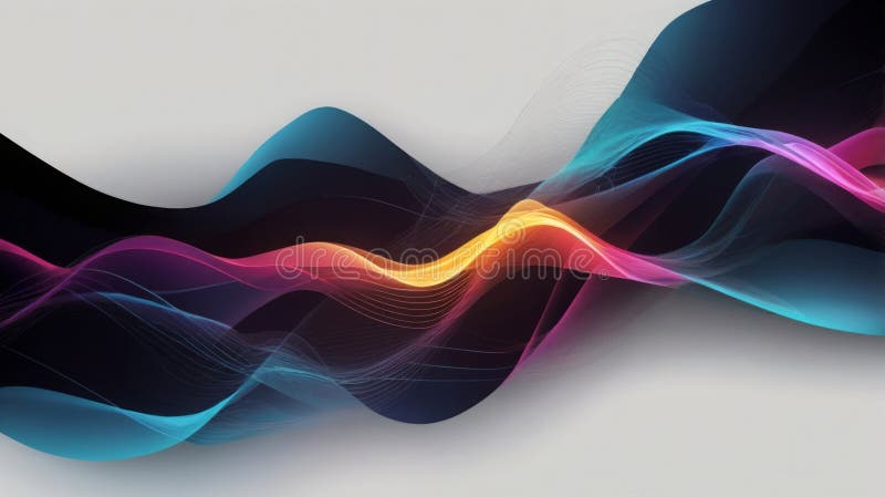 Design an Abstract Background Featuring a Digital Waveform or Signal ...