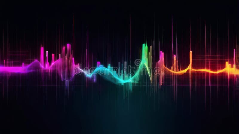 Design an Abstract Background Featuring a Digital Waveform or Signal ...