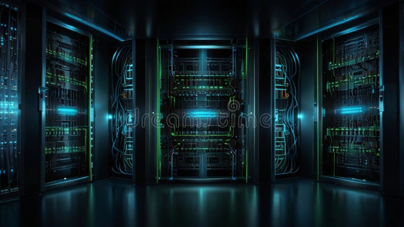 Design an Abstract Background Inspired by High-tech Data Server Racks ...