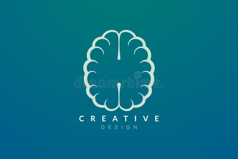 Design Abstract Brain Shape Logo with Technology Style. Simple and ...