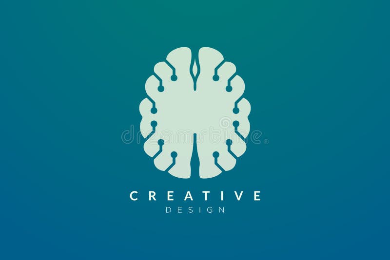 Simple Brain Design, Simple Logo Style, Modern Icon and Symbol Stock ...