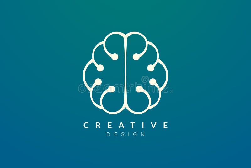 Simple Brain Design, Simple Logo Style, Modern Icon and Symbol Stock ...