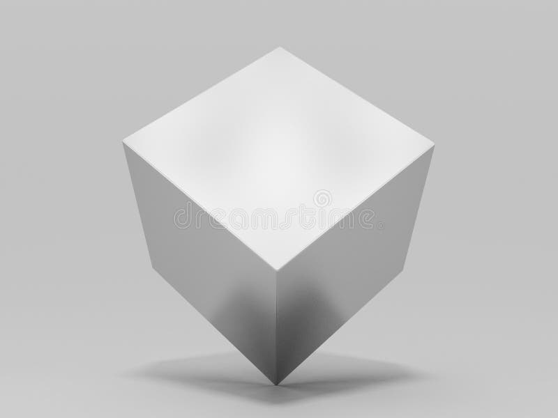 Design of Abstract Grey Cubes, 3d Rendering Stock Illustration ...