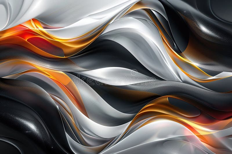 Design of Abstract Vector Background Using Orange, Silver, and Black ...