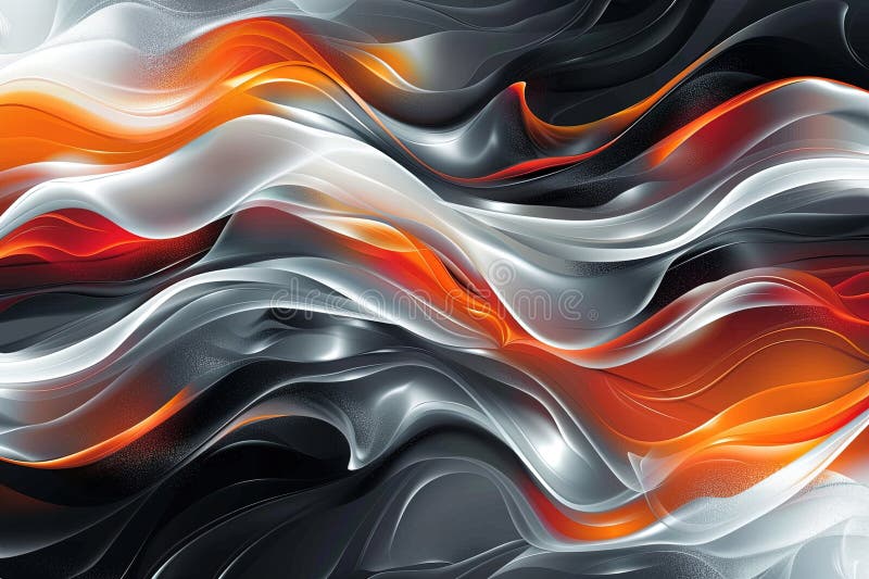 Design of Abstract Vector Background Using Orange, Silver, and Black ...