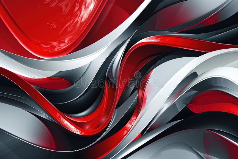 Design of Abstract Vector Background Using Red, Silver, and Black Color ...