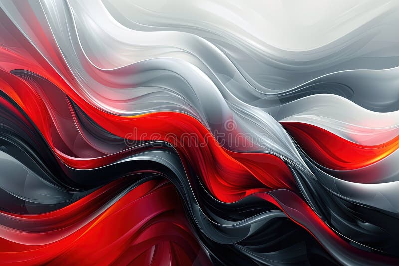 Design of Abstract Vector Background Using Red, Silver, and Black Color ...