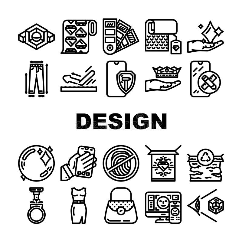 Icons Set Vector Trend Stock Illustrations – 12,436 Icons Set Vector ...