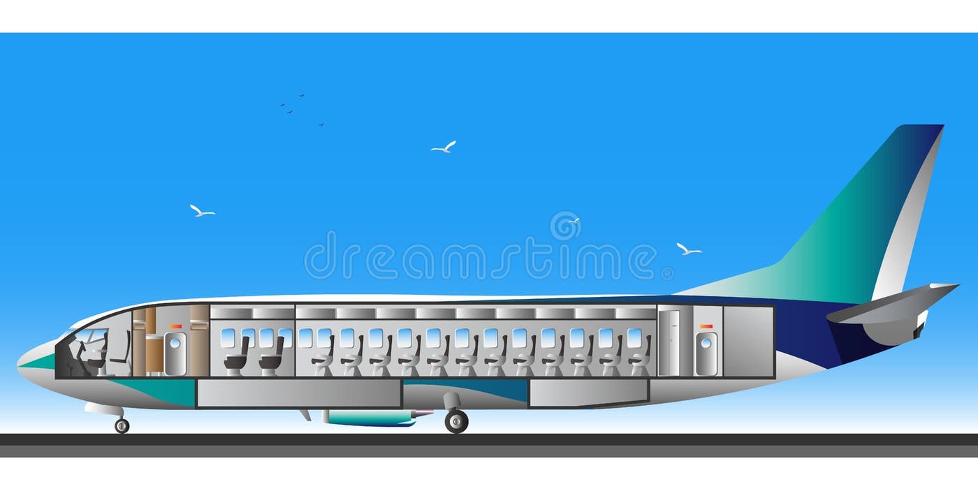 Airplane Cross Section Stock Illustrations – 96 Airplane Cross Section ...