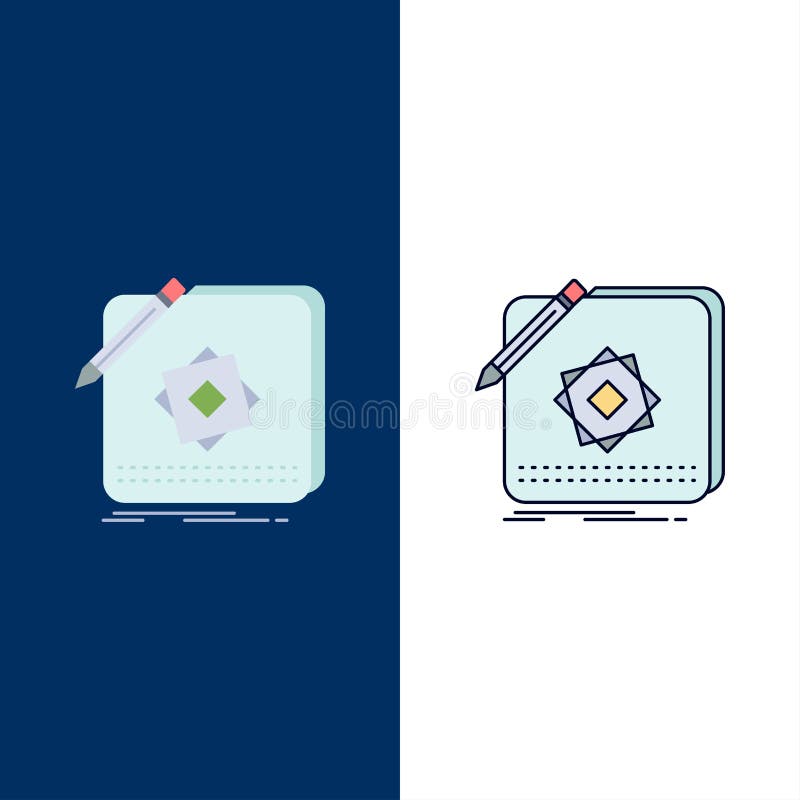 Design, App, Logo, Application, Design Flat Color Icon Vector Stock ...