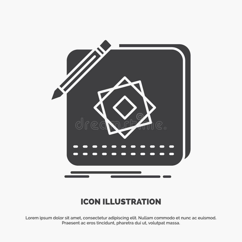 Design, App, Logo, Application, Design Icon. Glyph Vector Gray Symbol ...