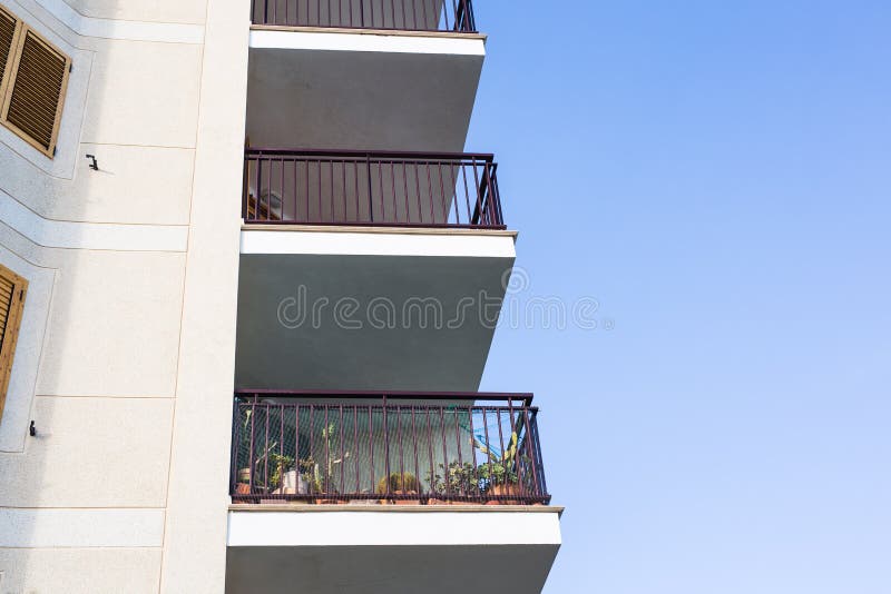 Design, Architecture and Exterior Concept - Modern Balconies Stock ...