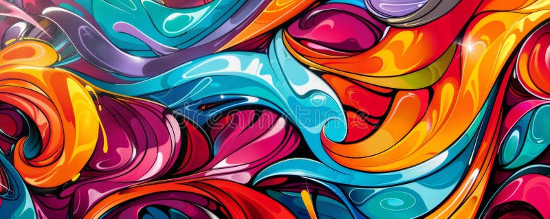 Design Art Background with a Bold, Vibrant Graffiti Style, Bright ...