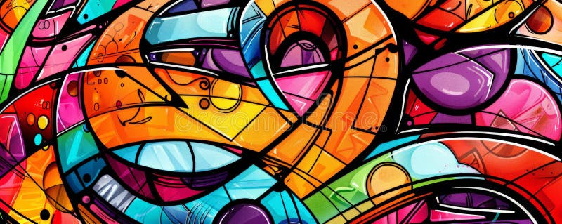 Design Art Background with a Bold, Vibrant Graffiti Style, Bright ...