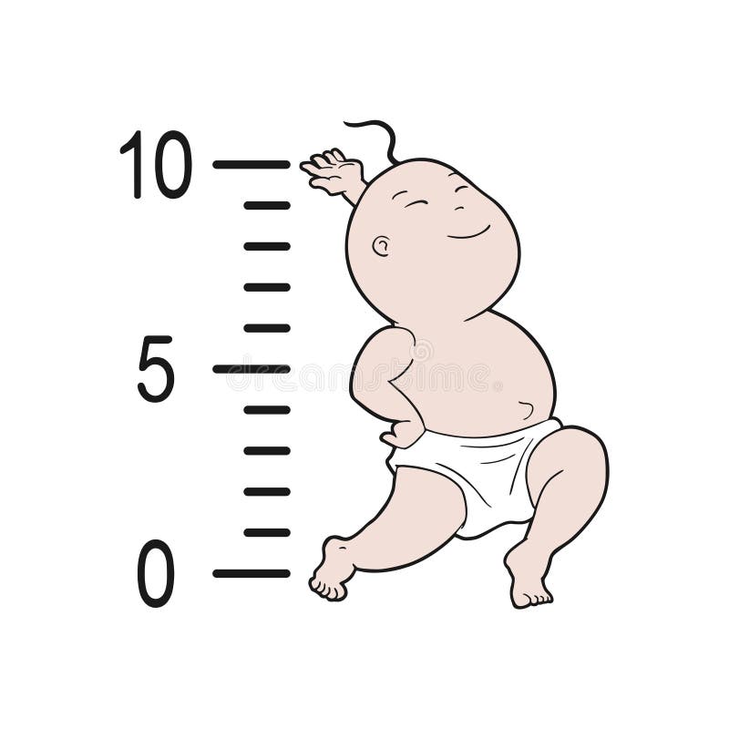 Design of Baby Growing Illustration Stock Vector - Illustration of inch ...