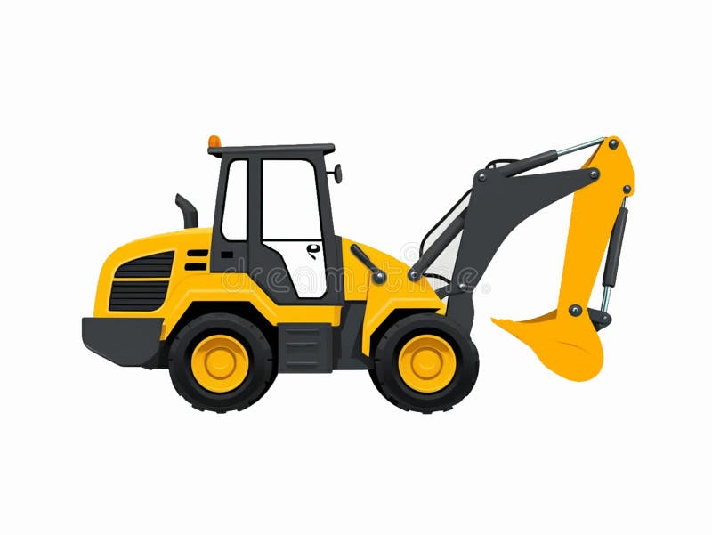 Backhoe Cartoon, Backhoe Illustration. Stock Illustration ...