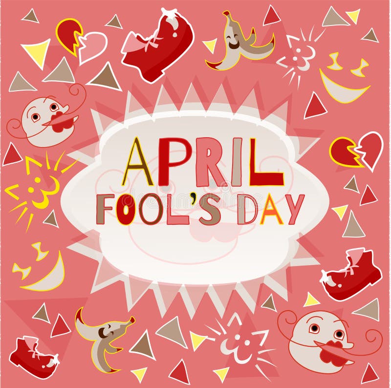 Design Banner with April Fool`s Day Logo Stock Vector - Illustration of ...