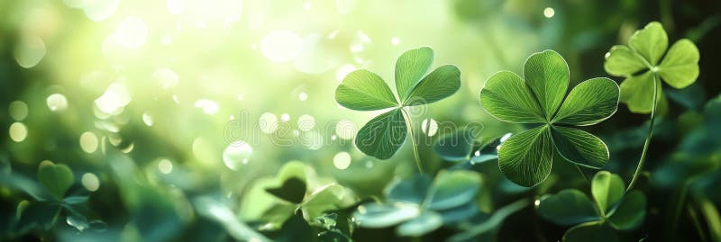 Design a Banner Featuring a Clover Frame with Generous Space for Custom ...