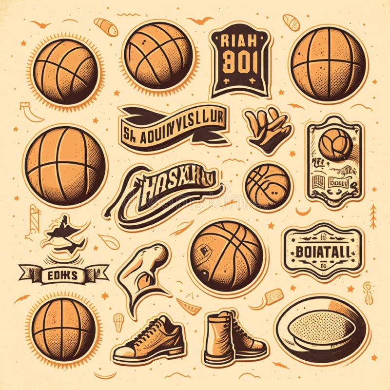 Design Basketball Sport Logo Stock Illustration - Illustration of label ...