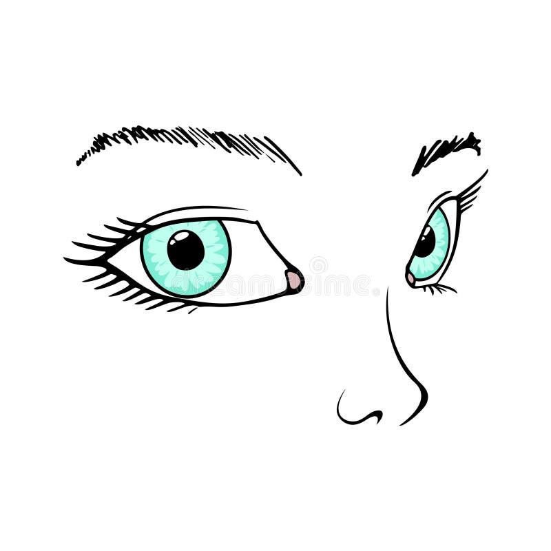 Beautiful woman eyes stock vector. Illustration of natural - 230532821
