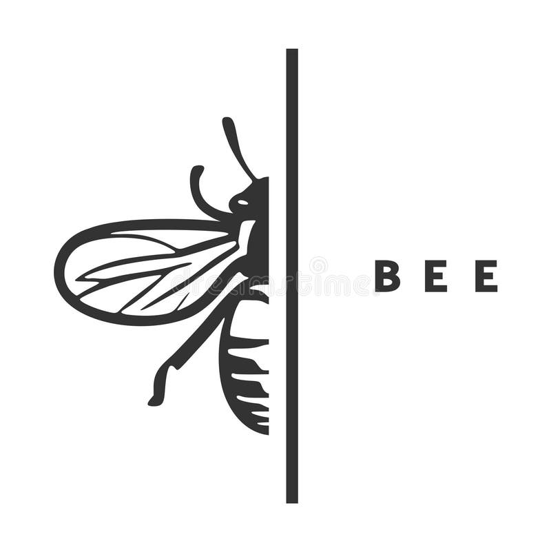 Design of bee draw stock vector. Illustration of honeybee - 318395263