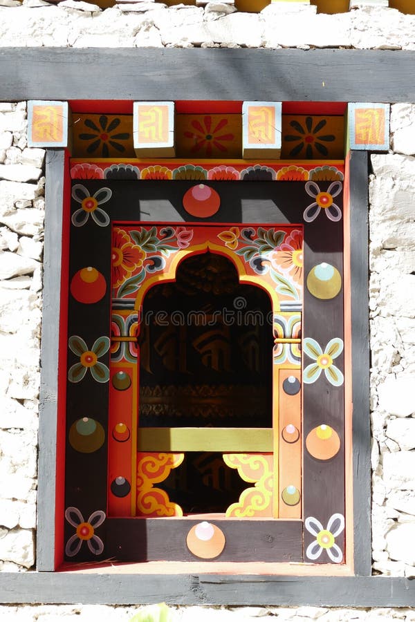 The Design of Bhutan Architecture in the Garden Stock Image - Image of ...