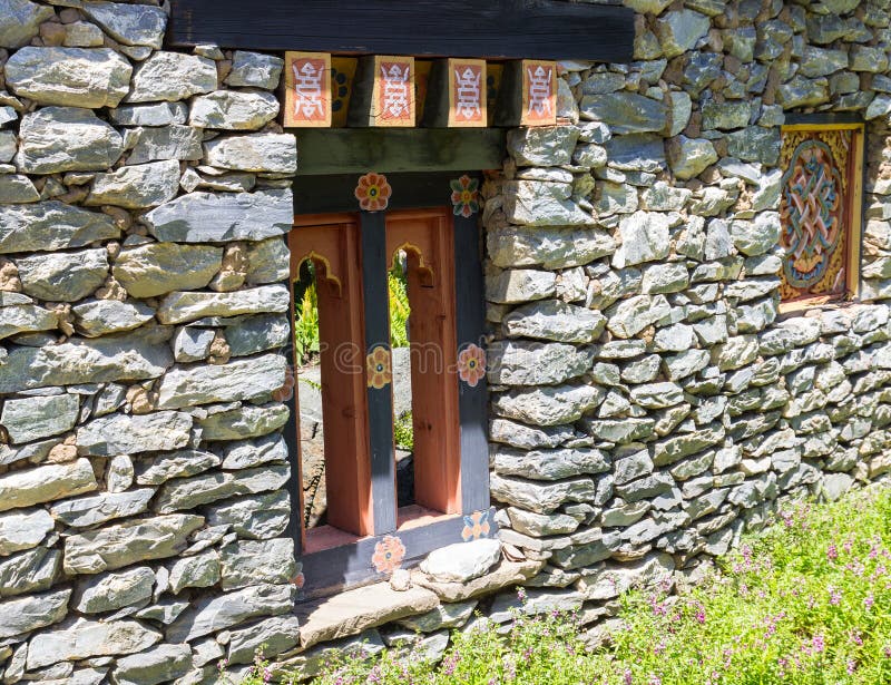The Design of Bhutan Window Stock Photo - Image of tourism, paint: 64558714