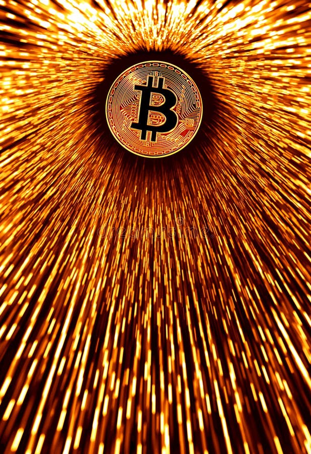 Design with a Bitcoin coin stock image. Image of coin - 215532637