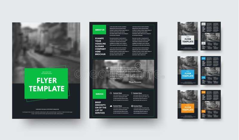 Design Black Flyer Design with Rectangular Elements and Stroke. Stock ...