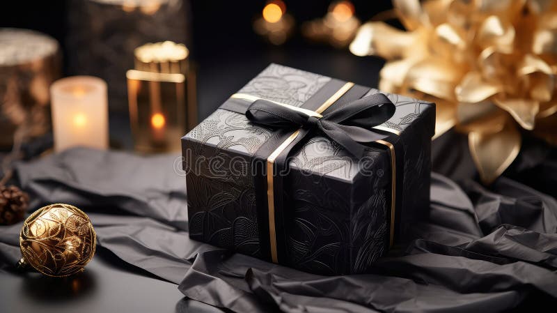 Design black gift box stock illustration. Illustration of sophisticated ...