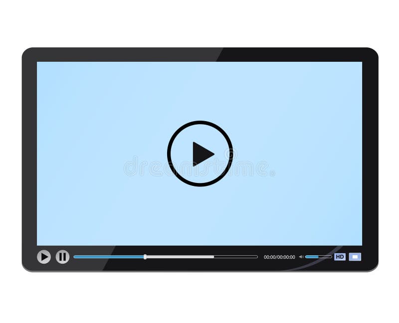 Design black media player stock illustration. Illustration of play ...