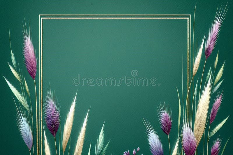 Clean Invitation Template Design with Frame. Oil, Impasto. Watercolour ...