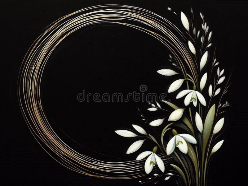 Clean Invitation Template Design with Frame. Oil, Impasto. Watercolour ...