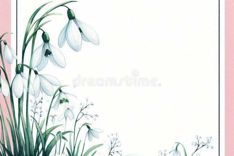 Clean Invitation Template Design with Frame. Oil, Impasto. Watercolour ...