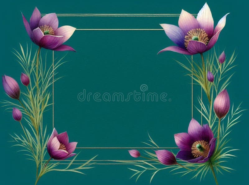 Clean Invitation Template Design with Frame. Oil, Impasto. Watercolour ...