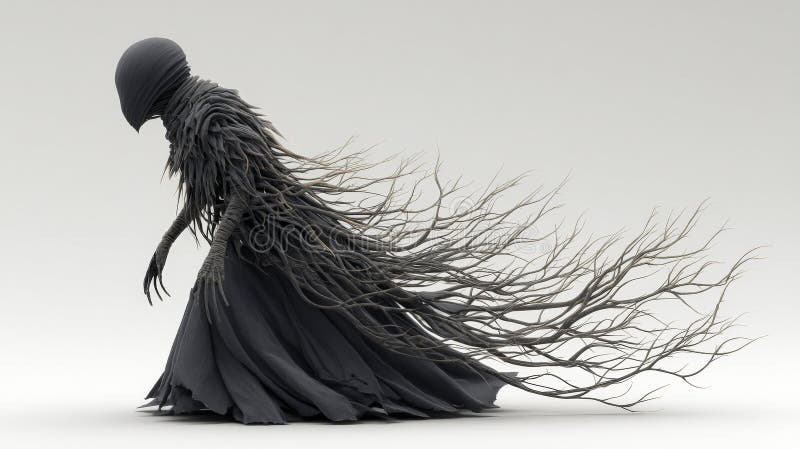 A Full-body Character Sheet of a Dark Wraith Boss Enemy Rendered in ...