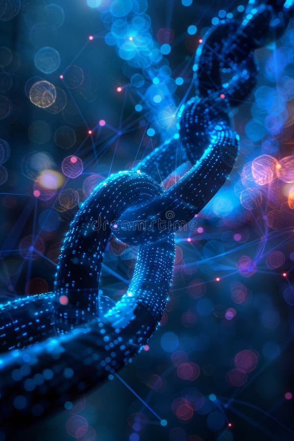 Design a Blockchain Technology Banner with Binary Code and Digital ...