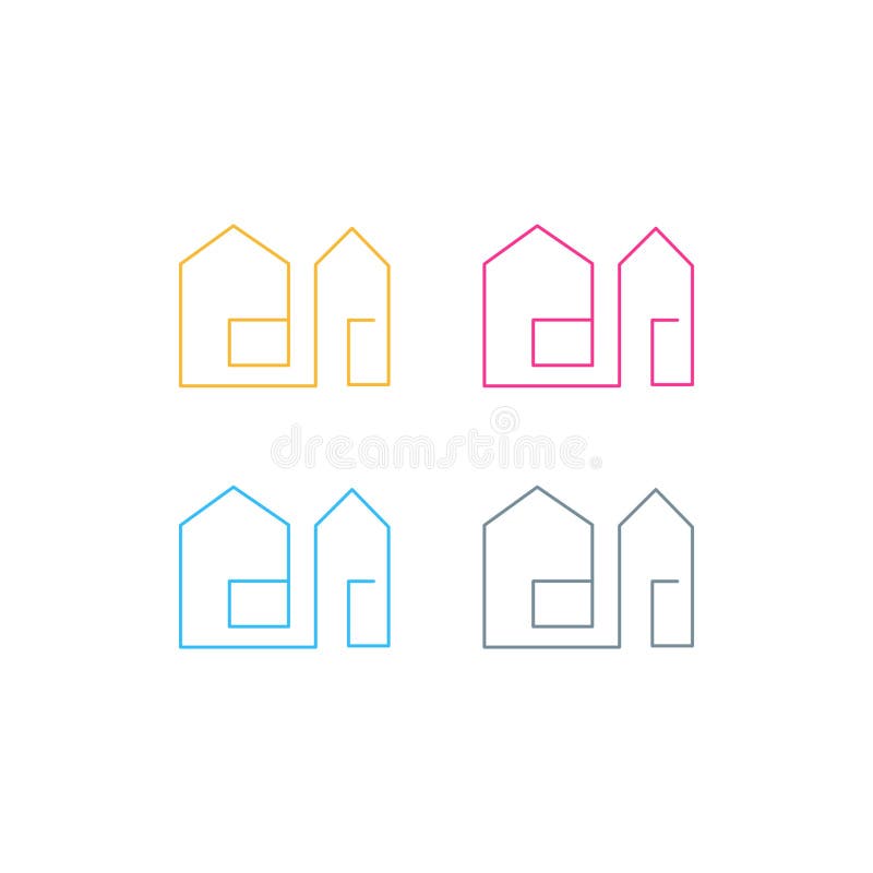 Real Estate Logo and Icons Vector - Purple Stock Vector - Illustration ...