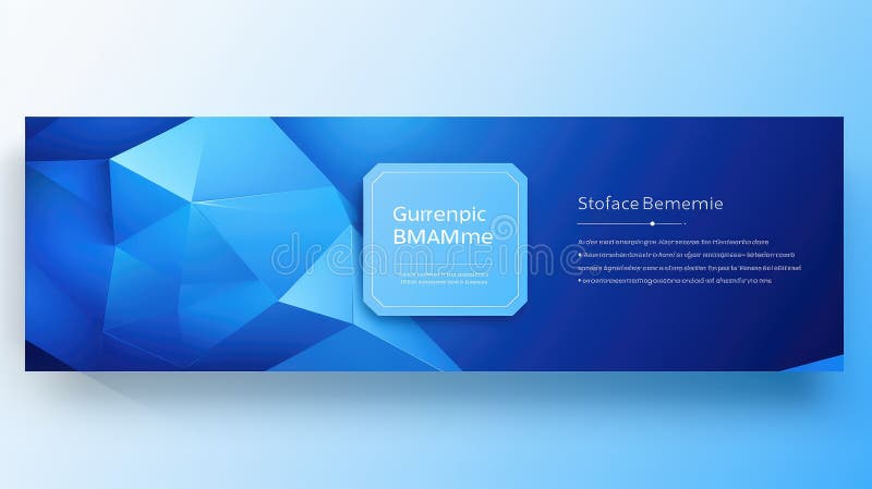 Design Blue Banner Template Stock Illustration - Illustration of ...